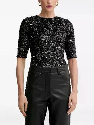 Bardot Sequin-embellished Top