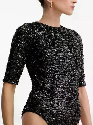 Bardot Sequin-embellished Top