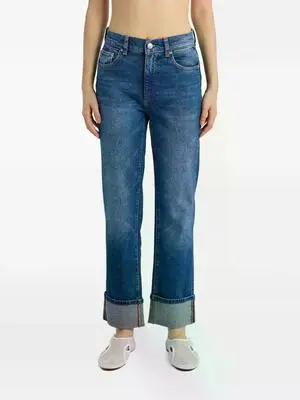 DL1961 High-rise Cuffed Hem Jeans