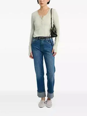 DL1961 High-rise Cuffed Hem Jeans