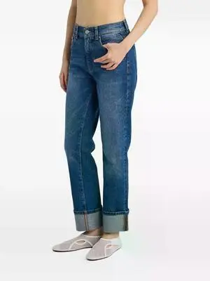 DL1961 High-rise Cuffed Hem Jeans