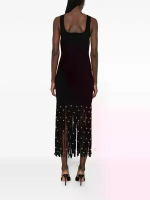 Simkhai Fringed Studded Midi Dress
