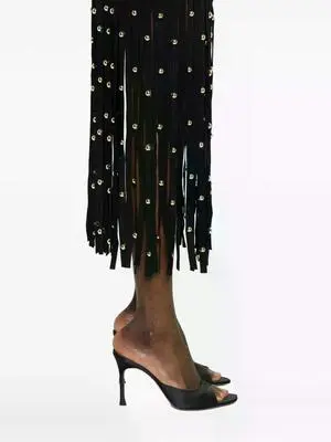 Simkhai Fringed Studded Midi Dress