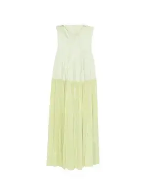 Simkhai Strapless Pleated Maxi Dress