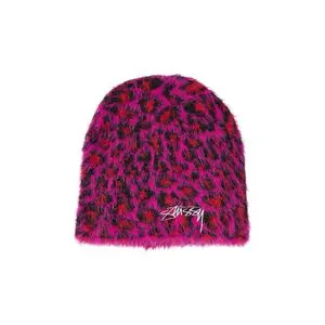 StÜssy Leopard Print Skullcap - Pink