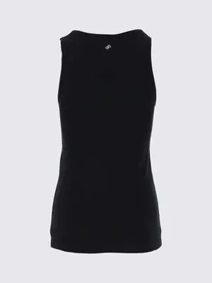 PATOU Cotton Tank Top With Logo - Black