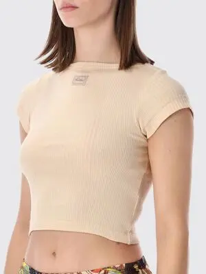 JEAN PAUL GAULTIER Cotton Cropped T-shirt - Nude