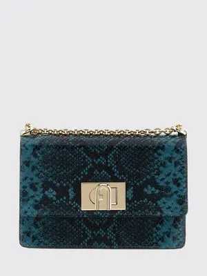 Furla 1927 Printed Goatskin Shoulder Bag - Blue