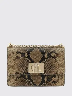 Furla 1927 Printed Goatskin Shoulder Bag - Grey