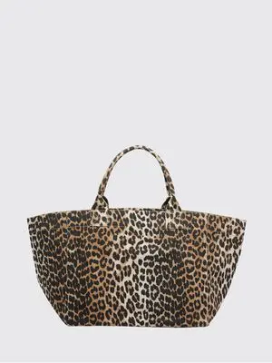 GANNI Leopard Print Tote Bag