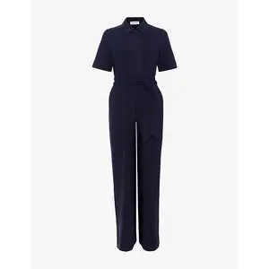PHASE EIGHT Tabitha Wide-leg Woven Jumpsuit - Navy