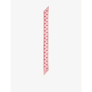Prada Graphic-print Silk-twill Skinny Scarf - Pink