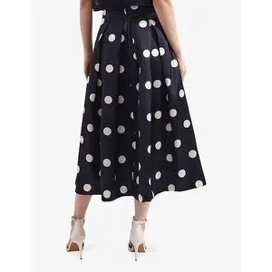 PHASE EIGHT Polka-dot Woven Midi Skirt