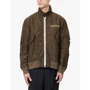 Sacai Collared Zip-up Nylon Twill Jacket