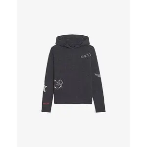 Zadig&Voltaire Intarsia-embroidered Cashmere Hoody