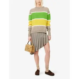 JW Anderson Striped Round-neck Wool Jumper