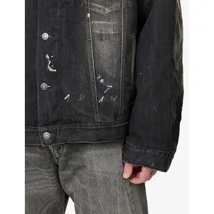 Acne Studios Faux-fur-collar Padded Denim Jacket - Black