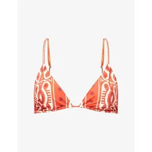 Johanna Ortiz Konibo Bikini Top - Red/ecru