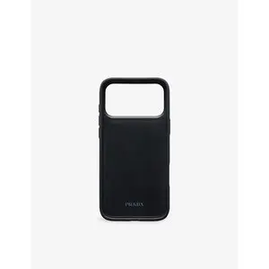 Prada Brand-plaque Leather Iphone 17 Pro Phone Case