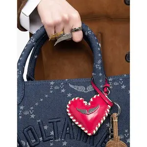 Zadig&Voltaire Heart Tag Leather Keyring