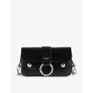 Zadig&Voltaire Kate Patent-leather Wallet Bag - Black
