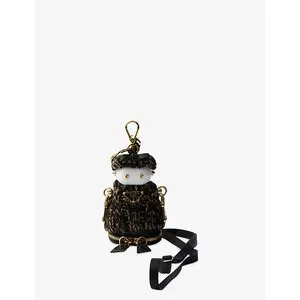 Prada Soft Robot Knitted Keychain Charm - Black