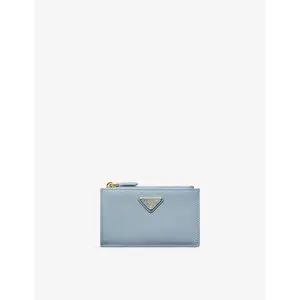 Prada Graphic-print Leather Card Holder 1 Size Light Blue