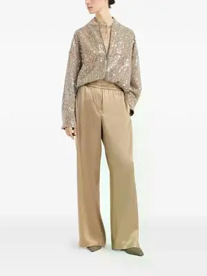 Brunello Cucinelli Elasticated-waistband Trousers - Neutrals