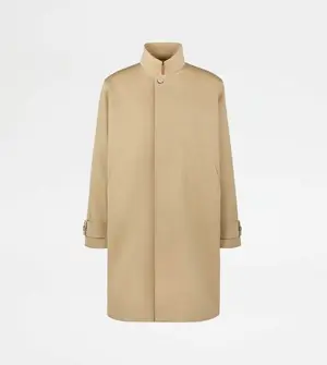 TOD'S Gabardine Trench Coat - Grey