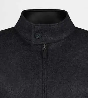 TOD'S Bomber Jacket In Double Cashmere - Grey