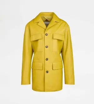 TOD'S Leather Safari Jacket - Yellow