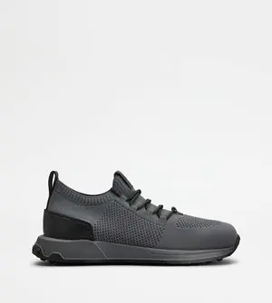 TOD'S Technical Fabric And Leather Sock Sneakers - Blue