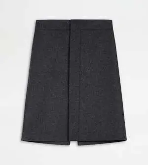 TOD'S Double Cashmere Skirt With T-stitching