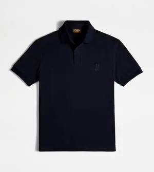 TOD'S Polo Shirt In Piquet - Blue