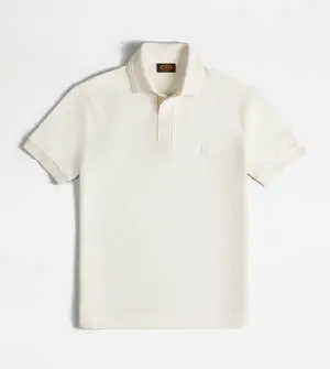 TOD'S Polo Shirt In Piquet - White