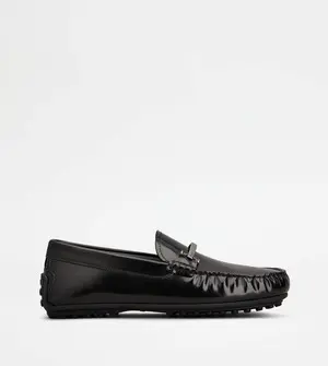 TOD'S City Gommino Leather Loafers - Black