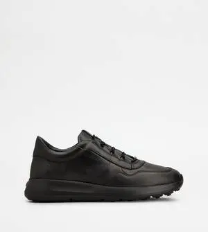 TOD'S Red Dot Leather Sneakers - Black