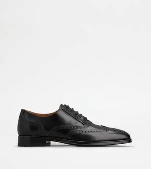 TOD'S Leather Lace-up Shoes - Black