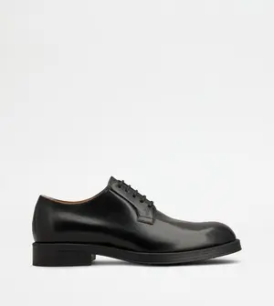 TOD'S Leather Lace-up Shoes - Black