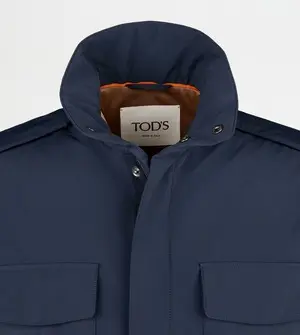 TOD'S Field Jacket In Technical Fabric - Blue