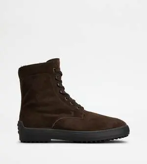 TOD'S Winter Gommino Ankle Boots - Brown