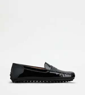 TOD'S City Gommino Loafers In Patent Leather - Black