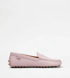 TOD'S Gommino Leather Loafers - Pink