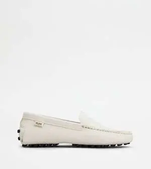 TOD'S Gommino Leather Loafers - White