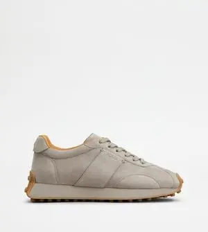 TOD'S T Vintage Suede Sneakers - Grey