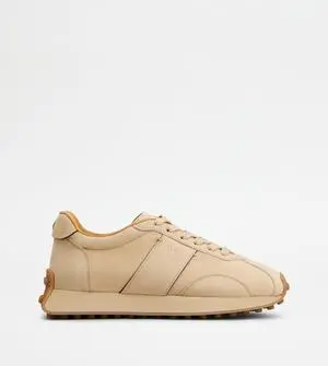 TOD'S T Vintage Suede Sneakers - Beige