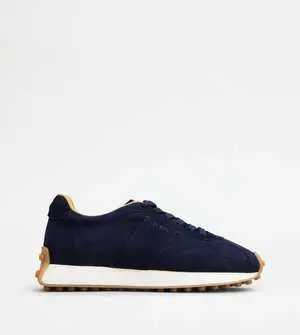 TOD'S T Vintage Suede Sneakers - Blue