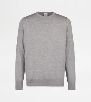 TOD'S Round-neck Pullover In T15 Wool - Beige