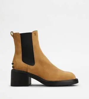 TOD'S Suede Ankle Boots - Brown