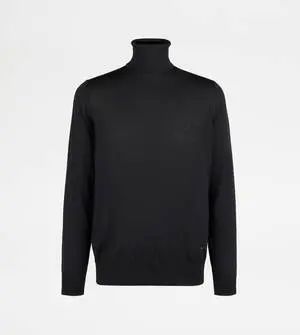 TOD'S Turtleneck In T15 Wool - Black